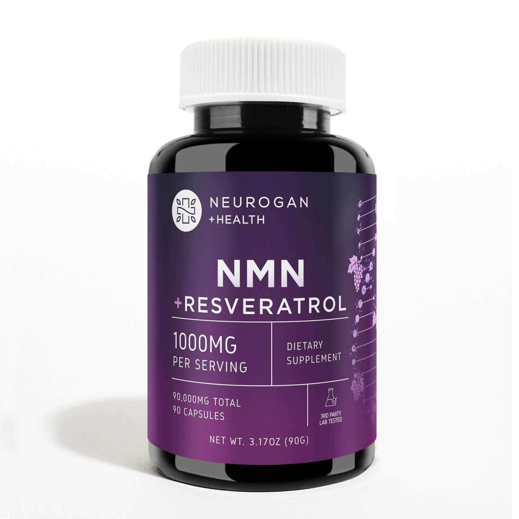 NMN + Resveratrol Capsules | 1000mg, 90ct, Healthy Aging