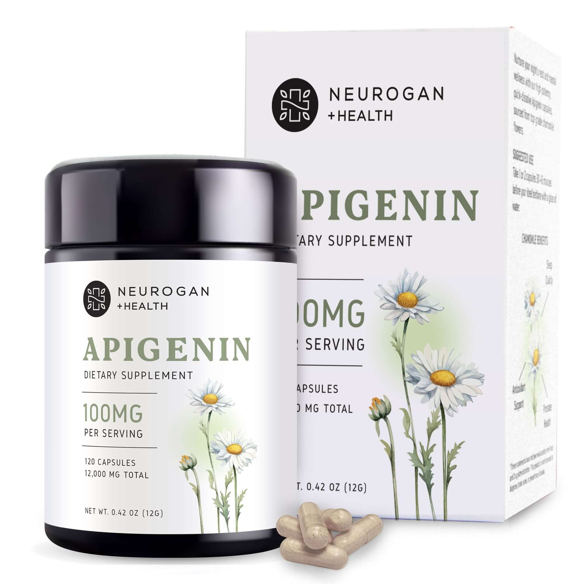 Apigenin Supplement | 100MG per Capsule, Improve Sleep