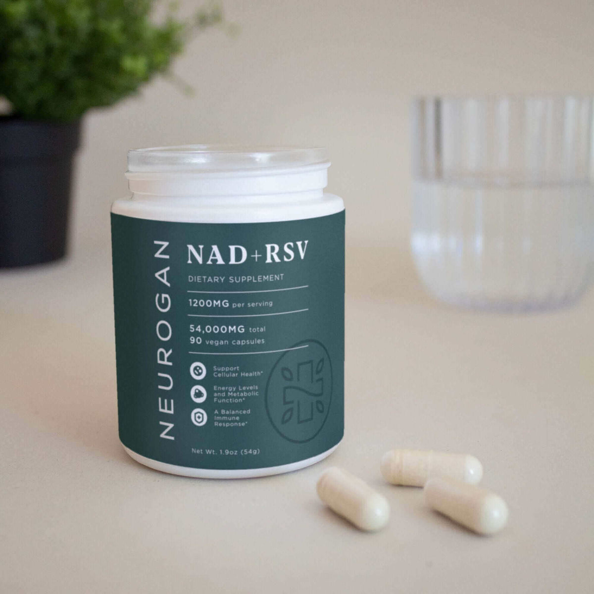 Cápsulas de NAD+ con resveratrol | 1200 mg, regenerador celular